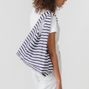 BAGGU | Bags | Baggu Reusable Blue Striped Shopping Bag | Poshmark